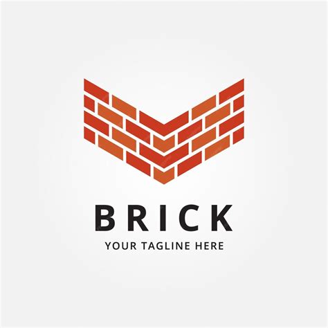 Premium Vector Red Brick Pile And Stack Balance Bricks Logo Vector
