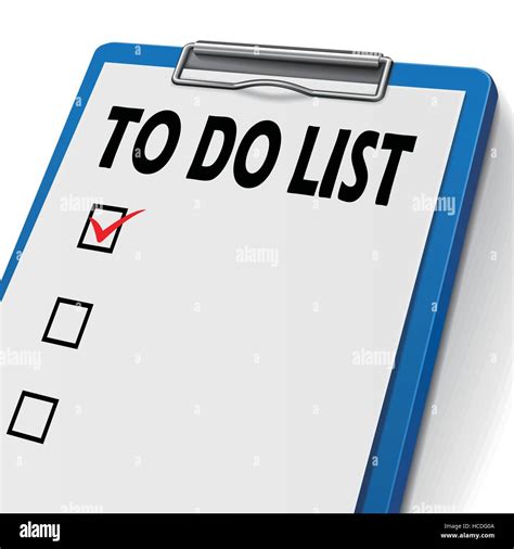 To Do List Clipboard With Check Boxes On It Stock Vector Image Art