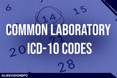 Most Common Icd 10 Codes Used In Laboratory Services