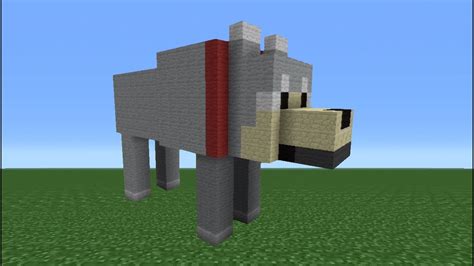 Minecraft Tutorial How To Build A Wolf Statue Copied By Tsmc Youtube