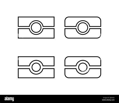 Biometric Passport Symbol Flat Icon Set For International Biometric Id