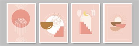 미니멀 한 모양 핑크 컬러풀 플랫 보호 기하학적 중립 컬러 디자인 포스터 0명에 대한 스톡 벡터 아트 및 기타 이미지 0명 3차원 형태 가구 Istock