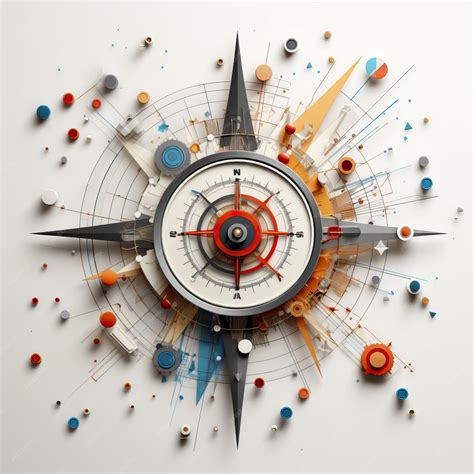 Premium Vector Geometric Vector Navigation Design On White Background