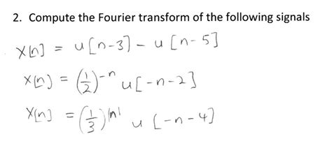 Solved Compute The Fourier Transform Of The Following Chegg