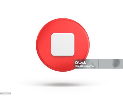 빨간색 말풍선 내부의 중지 버튼 기호 개체 그림자 클리핑 경로 3차원 형태에 대한 스톡 사진 및 기타 이미지 3차원 형태 공동체 그래픽 사용자 인터페이스 Istock