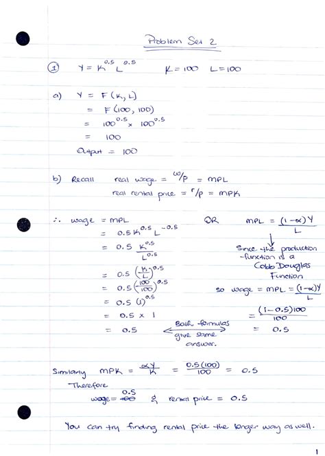 ECON Problem Set Solutions Macroeconomics Studocu