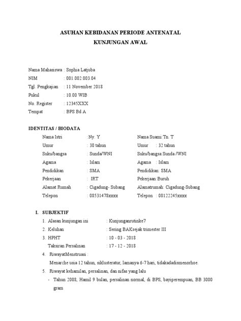 Contoh Soap Anc Pdf