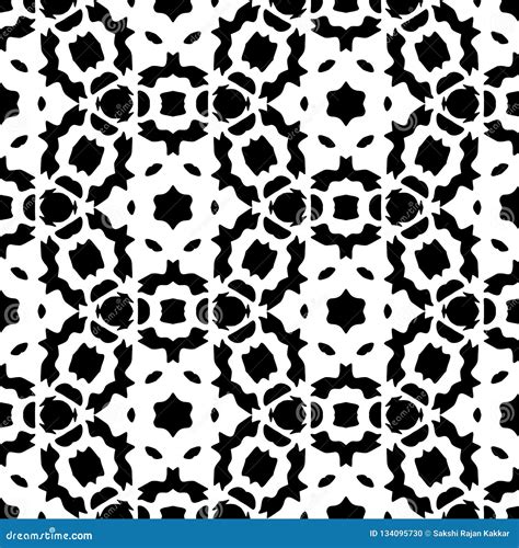 Black And White Abstract Vector Background And Seamless Repeat Pattern