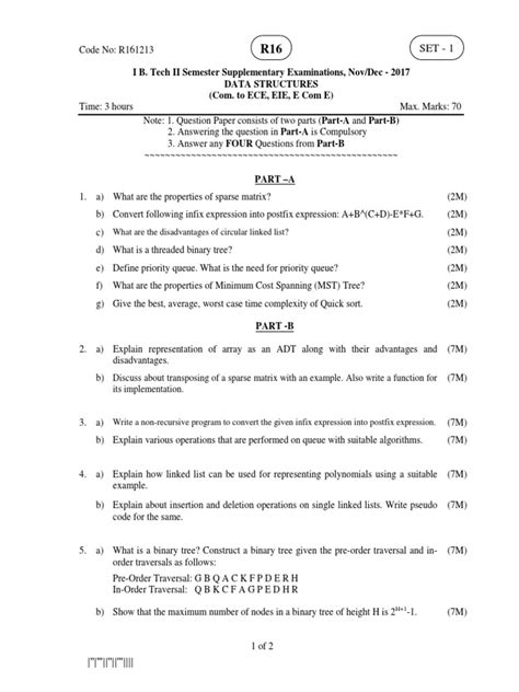 Data Structures Question Paper Pdf Graph Theory Algorithms