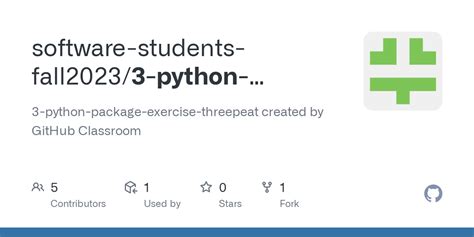 Github Software Students Fall20233 Python Package Exercise Threepeat