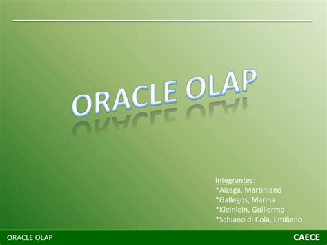 Ppt Oracle Olap Powerpoint Presentation Free Download Id3350164