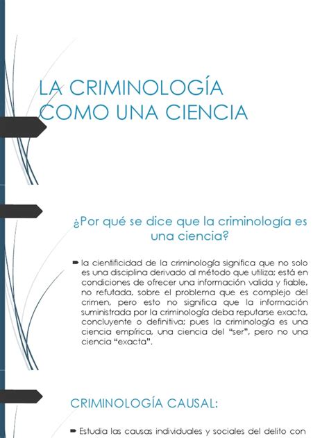 Criminología Ciencia Del Crimen Y Delito Pdf Criminología Crímenes