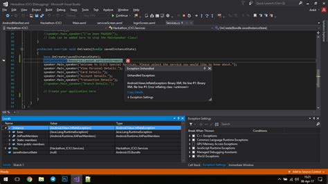 C Androidviewsinflateexception Binary Xml File Line 1
