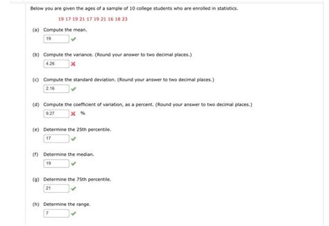 Solved Below You Are Given The Ages Of A Sample Of 10