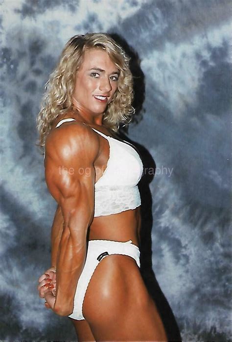 Denise Rutkowski Female Bodybuilder 80s 90s Found Photo Muscle Woman En