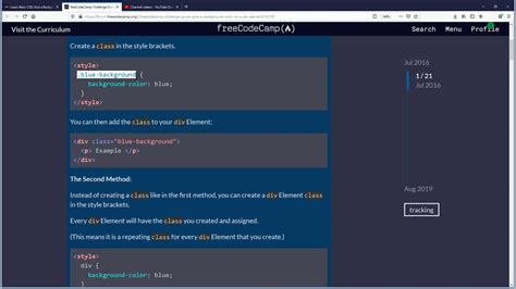 Give A Background Color To A Div Element Basic Css Via Freecodecamp Org