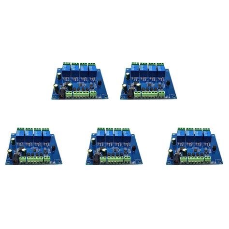 5x Modbus Rtu 4 Way Relay Module 7 24v Relay Module Switch Rs485ttl Input And Output With Anti