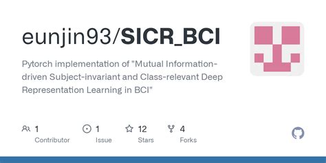Github Eunjin93 Sicr Bci Pytorch Implementation Of Mutual Information Driven Subject
