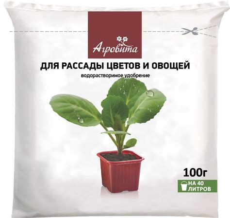Удобрение Агровита Для рассады 100г 357127 купить с доставкой в ...