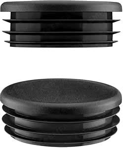 Lamellar Plugs Round 120 Mm Black Pack Of 4 Pipe Plugs Round End Cap