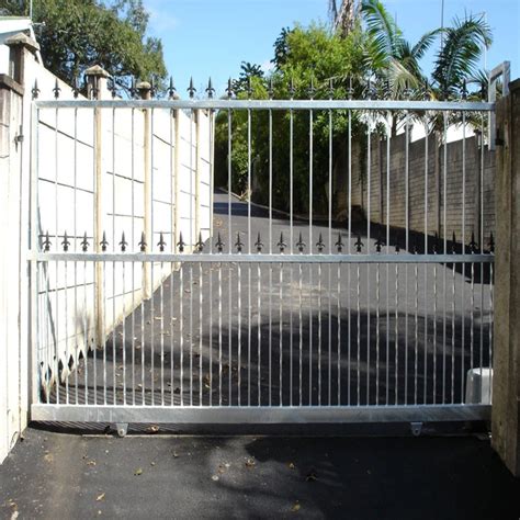 Packing Sliding Gate Galvanized Steel Wrought Iron Sliding Fence Gate Security Sliding Gate