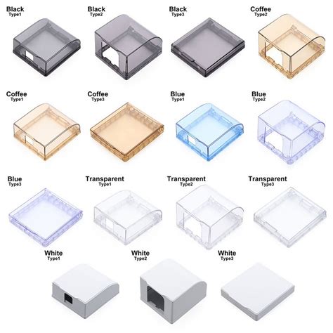Badu Bg Кутия устойчива на пръски самозалепваща се капачка на електрическия щепсел защита на