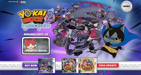 ¡abierto El Sitio Oficial De Yo Kai Watch 2 Psychic Specters Para Nintendo 3ds Nintheorist