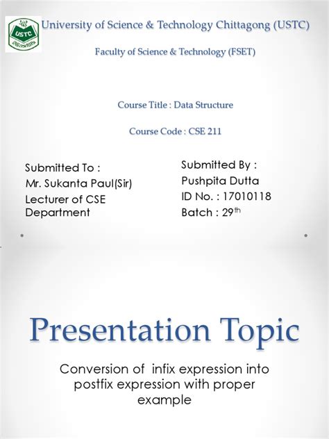 Infix To Postfix Pdf Notation Computer Programming