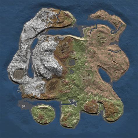 Procedural Map Rust Map Just Wiped Procedural Map Rust Map Just Wiped