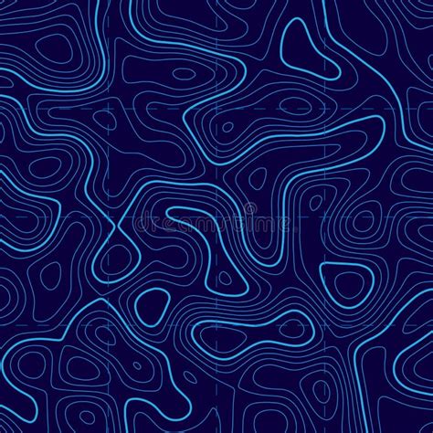 Retro Topographic Map Geographic Contour Map Abstract Outline Grid Vector Illustration Stock