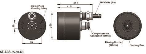 High Power Compact Spot Nozzle AC Static Eliminator For Dust Removal A