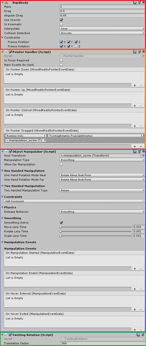 Unity Game Engine Setup An Helical Movement When Interacting Using The Mrtk Stack Overflow
