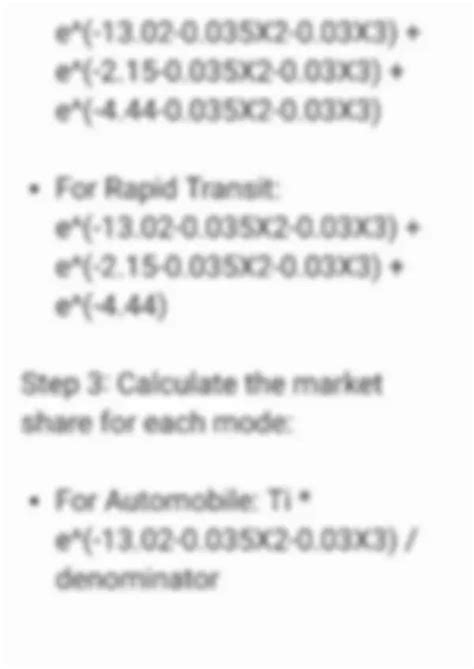 Example About Logit Model Exercises Statistics Docsity