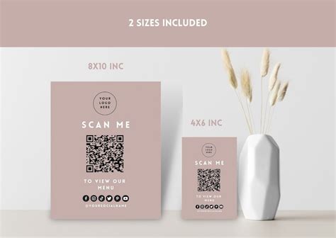 Scan To View Our Menu Sign Menu QR Code Sign Modern Menu QR Code