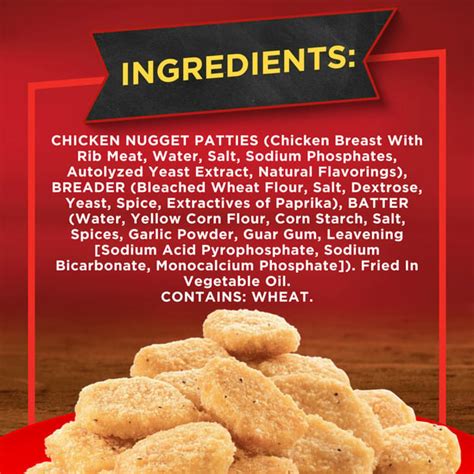 Wendys Chicken Nuggets Ingredients