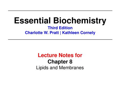 PPT Lecture Notes For Chapter Lipids And Membranes PowerPoint Presentation ID