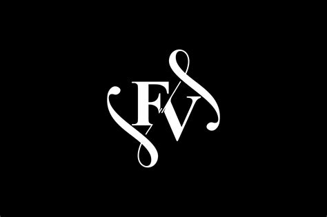 Fv Monogram Logo Design V By Vectorseller Thehungryjpeg