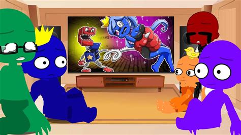 Rainbow Friends React To Boxy Boo Showing Up Ii Rainbow Friends