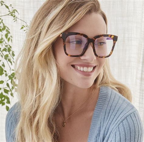 Compliments By Diff Mia Blue Light Glasses Beige Tortoise Frames 98 Ebay