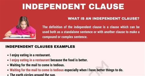 Independent Clause Definition And Examples Of Independent Clauses • 7esl