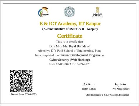Kajal Borude On Linkedin Successfully Completed Cyber Security Cource