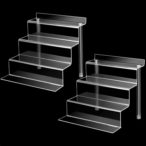 Phattopa Acrylic Riser Display Shelf Clear Acrylic Stands