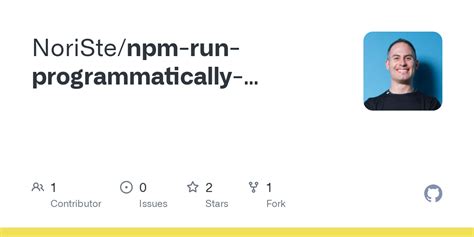 GitHub NoriSte Npm Run Programmatically Example