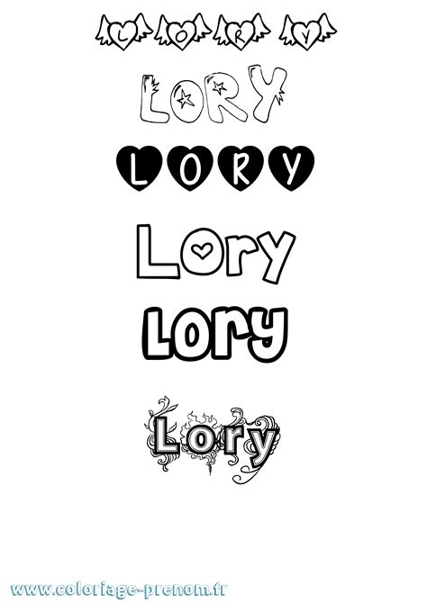 Coloriage Du Prénom Lory à Imprimer Ou Télécharger Facilement