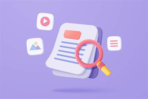 Premium Vector 3d Media File Management Concept Searching Image And