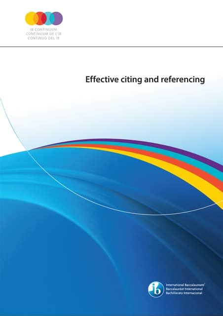 Effective Citing And Referencing Pdf