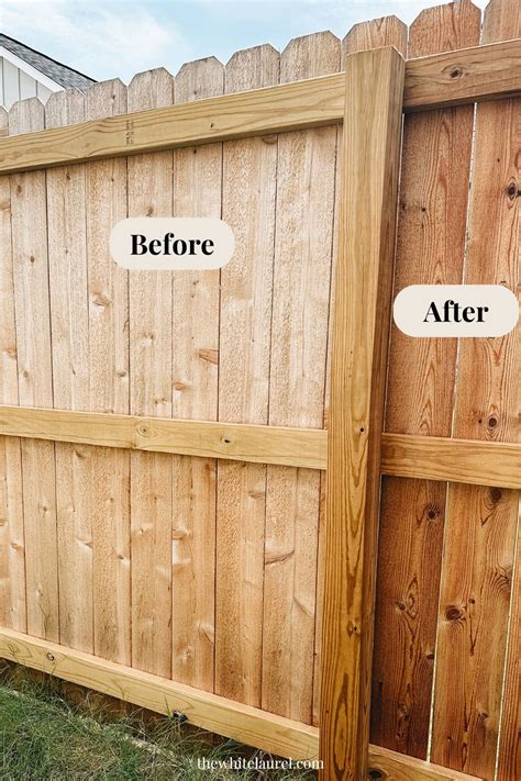 How To Stain A Cedar Fence The White Laurel