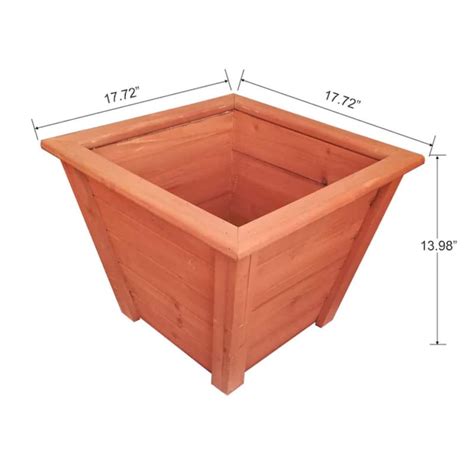 Square Cedar Planter Box Etsy