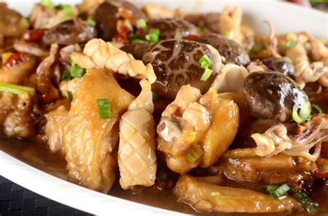 冬菇鱿鱼蒸滑鸡 中国菜系 食品餐饮 摄影素材 汇图网www huitu