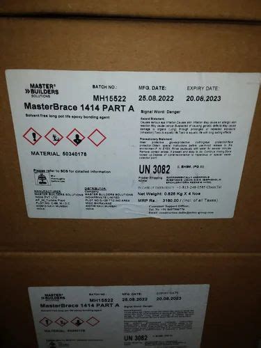 Basf Master Brace 1414 Epoxy Grouting 1kg And3kg Cartoon Packing At